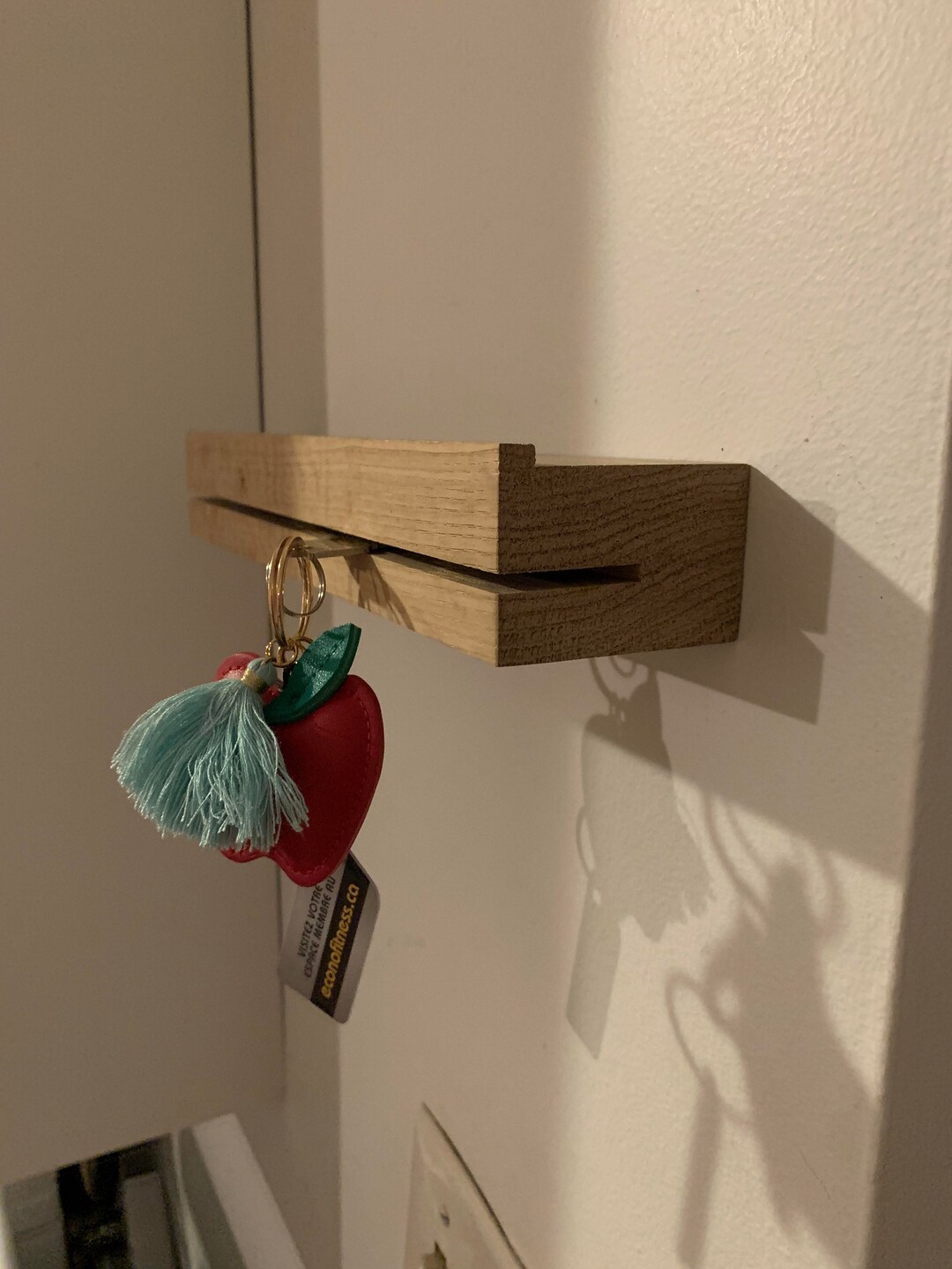 Solid Oak Key Bar With Magnet and With Storage Space for More Order ...