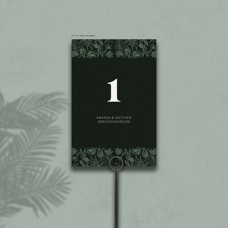 Green Table Number - Etsy
