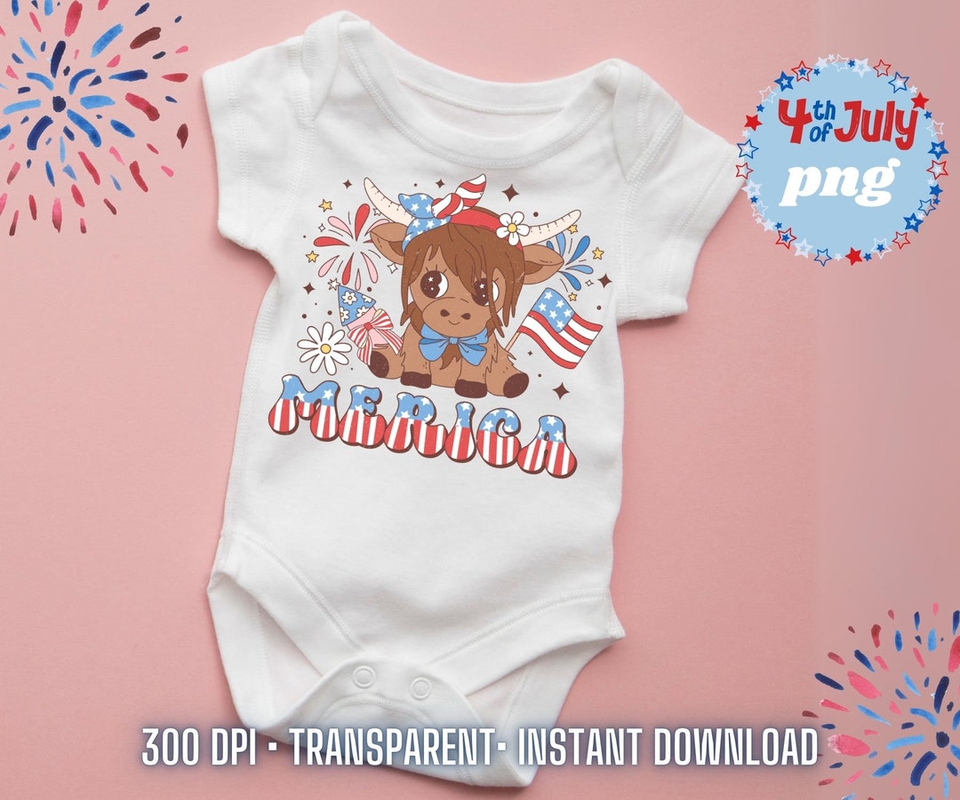Merica , Baby Kids Png Retro 4th of July ,july 4th Sublimation ...
