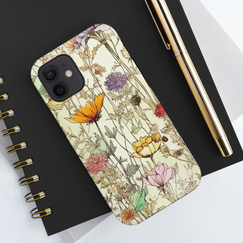 Wildflower Phone Case, Tough Phone Case for Iphones, Smartphone Case, Cottagecore, Botanical ...