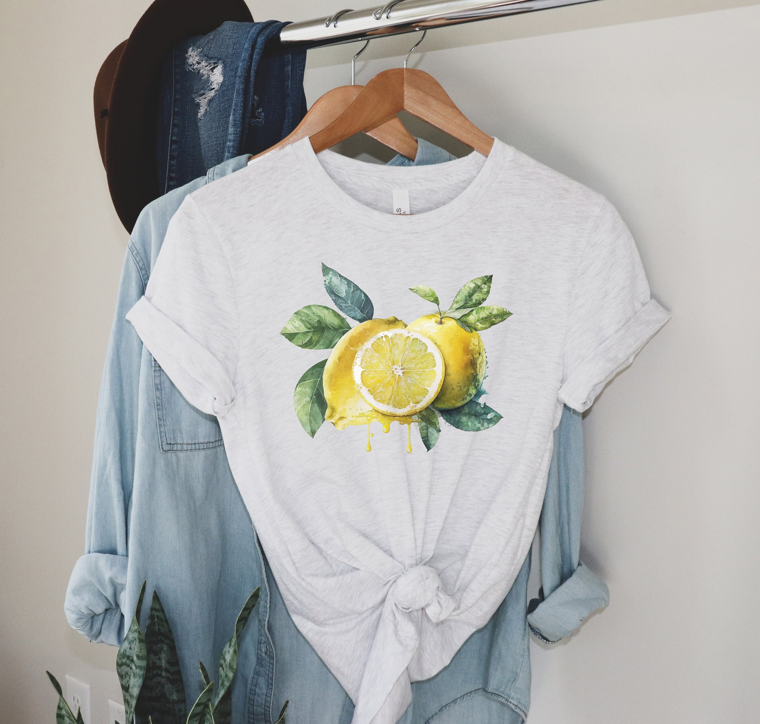 Lemon Shirt for Women, Cottagecore Tshirt, Botanical Fruit T-shirt ...