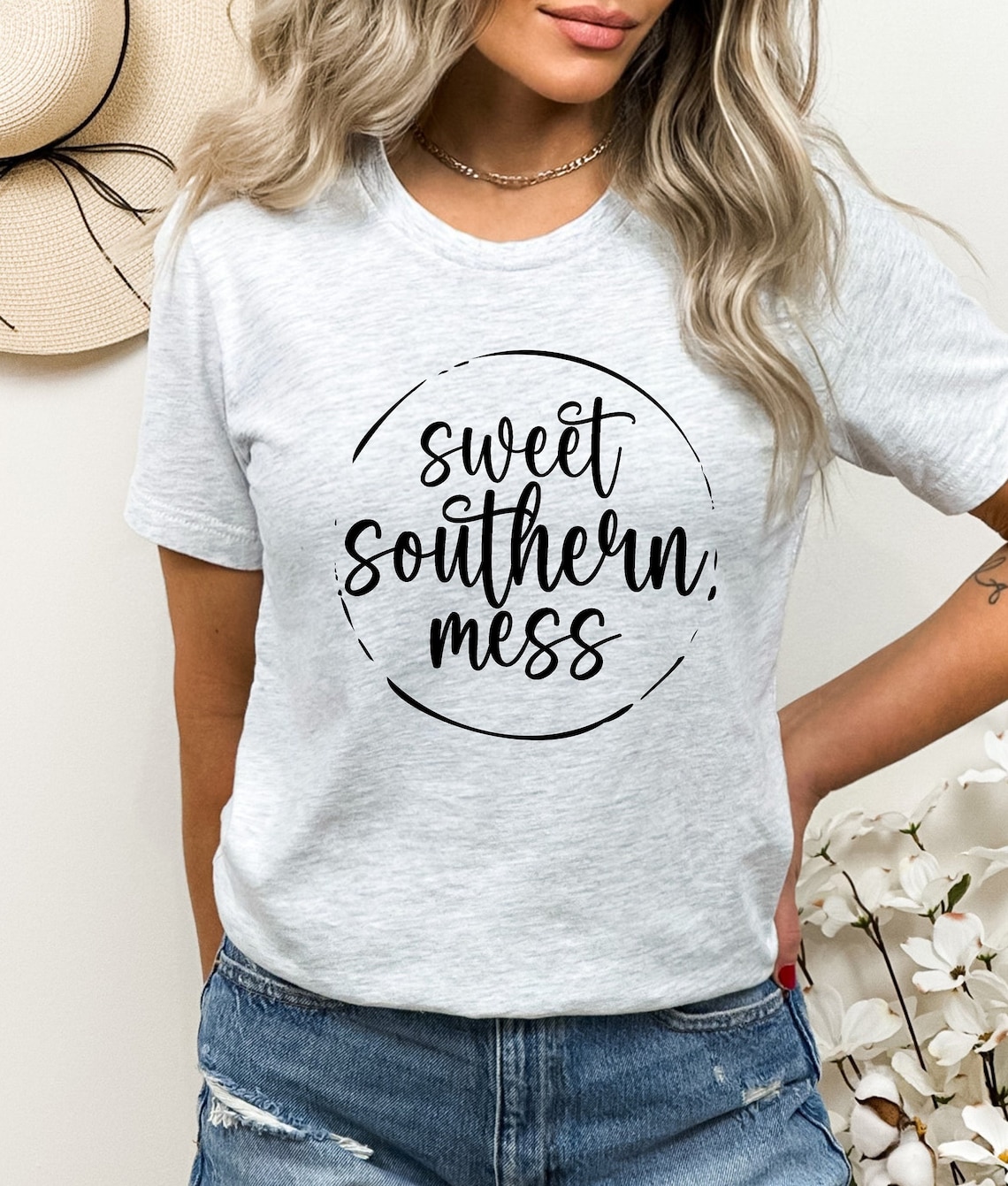 Sweet Southern Mess Shirt for Women, Funny Southern Women Tshirt ...
