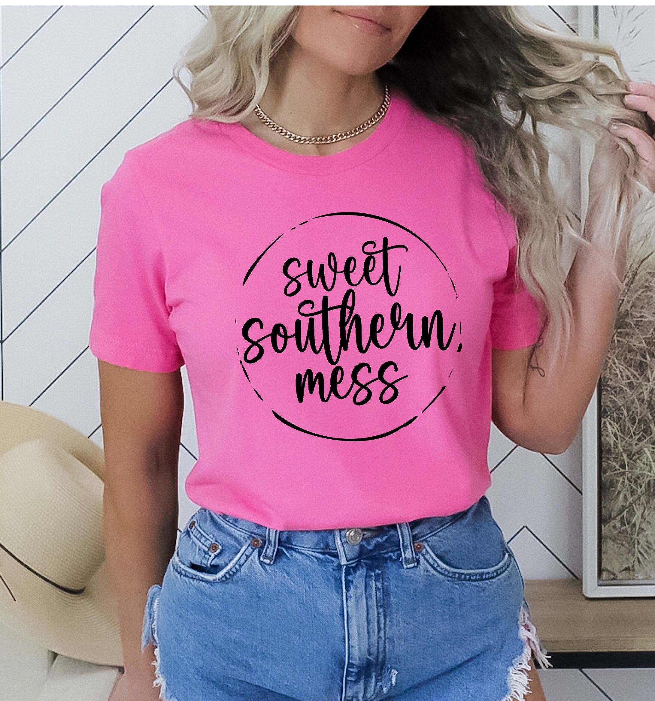 Sweet Southern Mess Shirt for Women, Funny Southern Women Tshirt ...