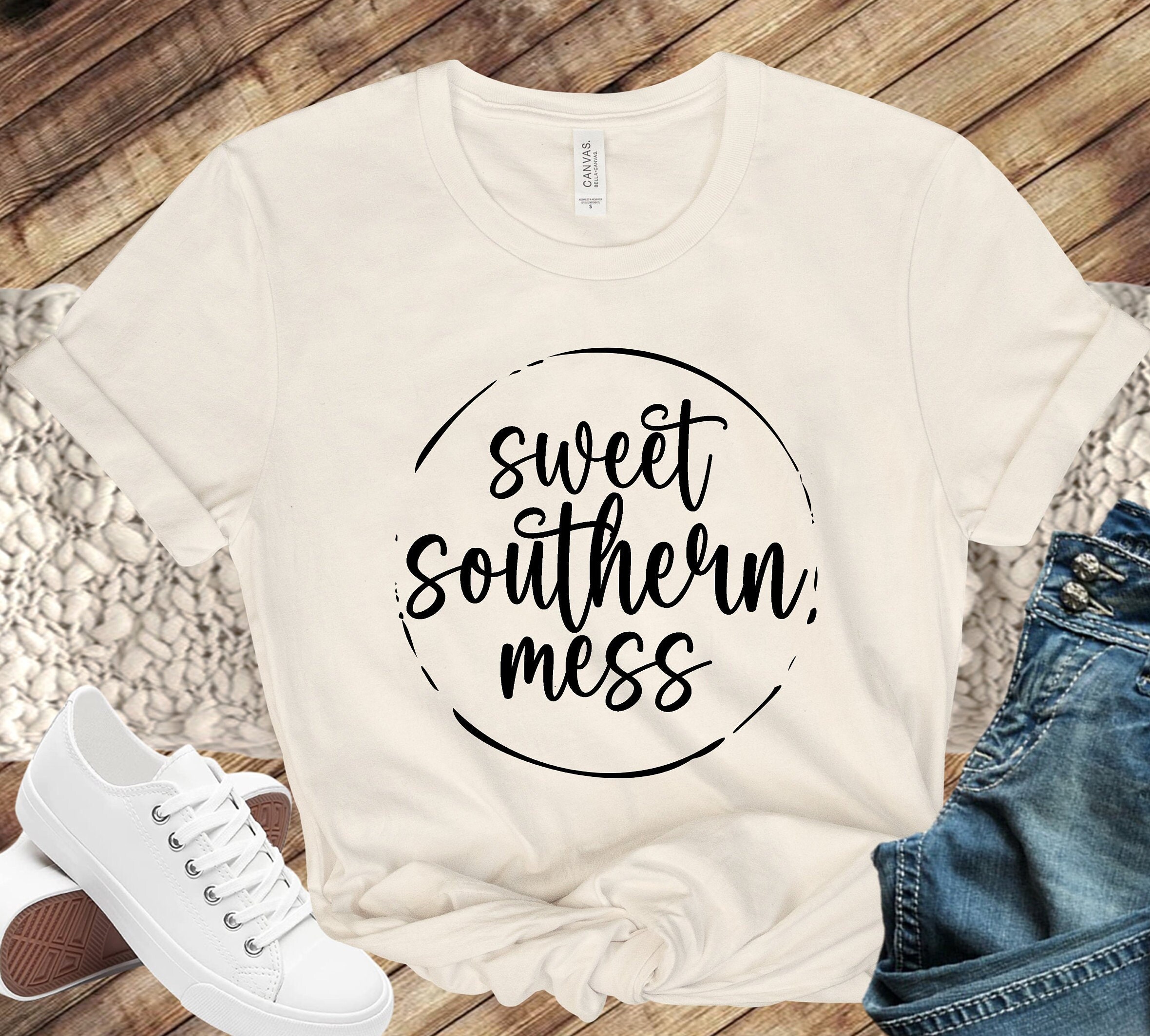 Sweet Southern Mess Shirt for Women, Funny Southern Women Tshirt ...