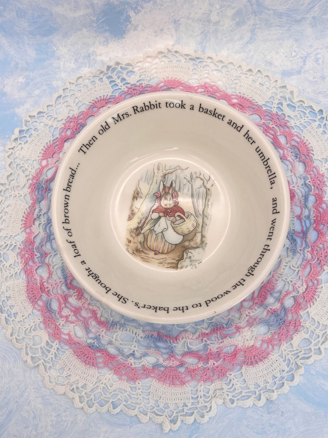 Vintage Wedgwood Mrs. Peter Rabbit Bowl Beatrix Potter - Etsy UK