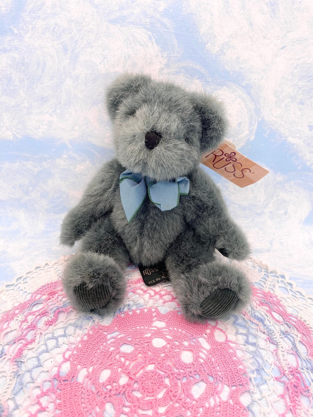 Blue Russ "teddy" Bear Vintage "bears From the Past" - Etsy