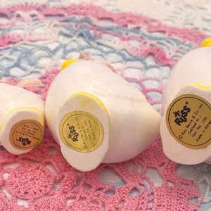 Russ Miniature White Duck Family of 3 With Pink Bows and Original Box ...