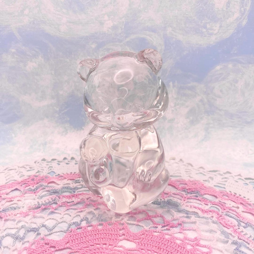 Fenton Glass Teddy Bear Figurine - Etsy