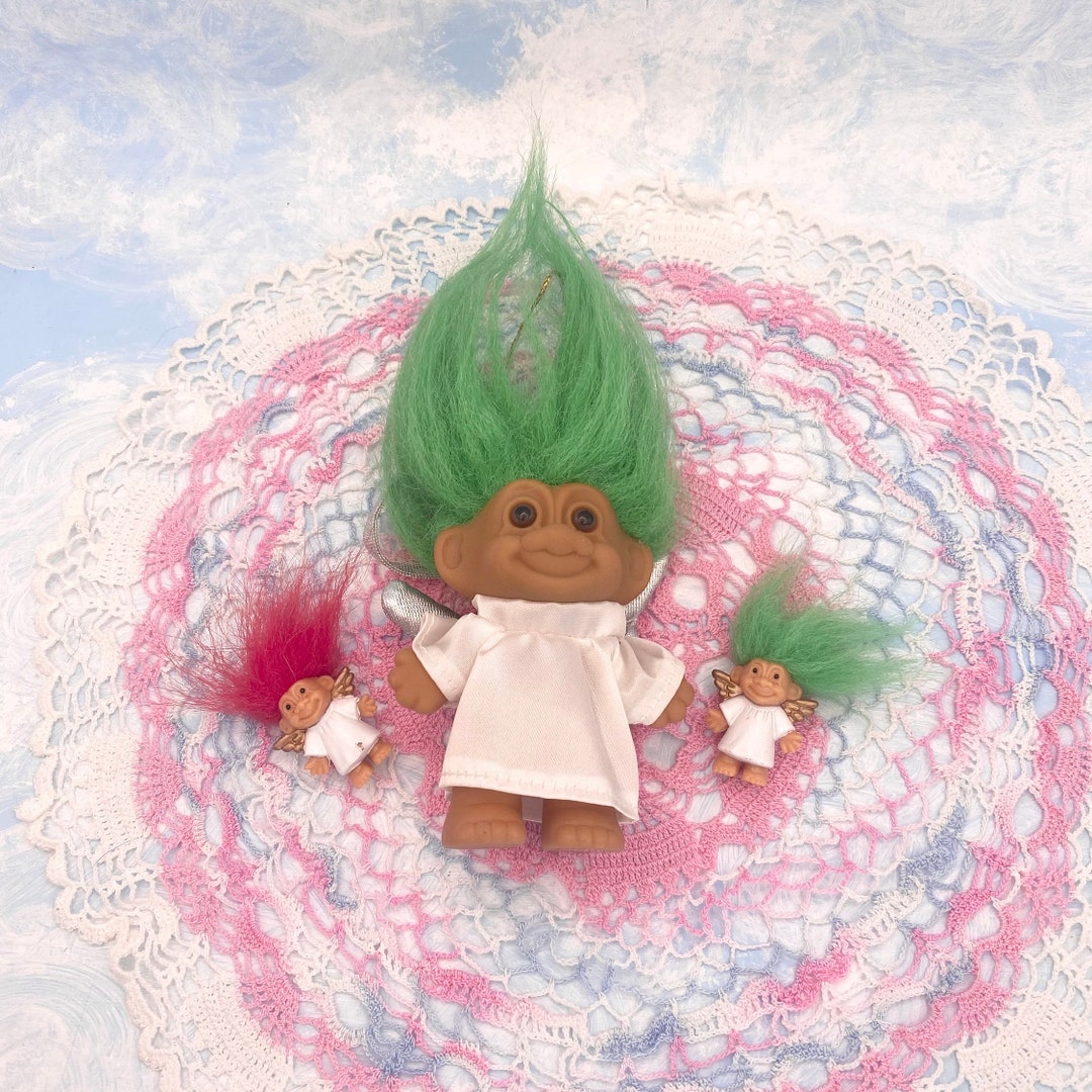 Russ Troll Holiday Christmas Angel Ornament and Mini Trolls - Etsy