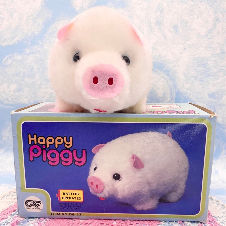 Happy Piggy Battery Operated Moving Toy Pig Vintage - Etsy