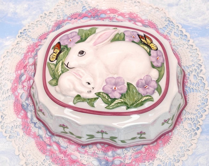 Le Cordon Bleu Bunny Rabbit Ceramic Jello Mold by Franklin Mint Vintage ...