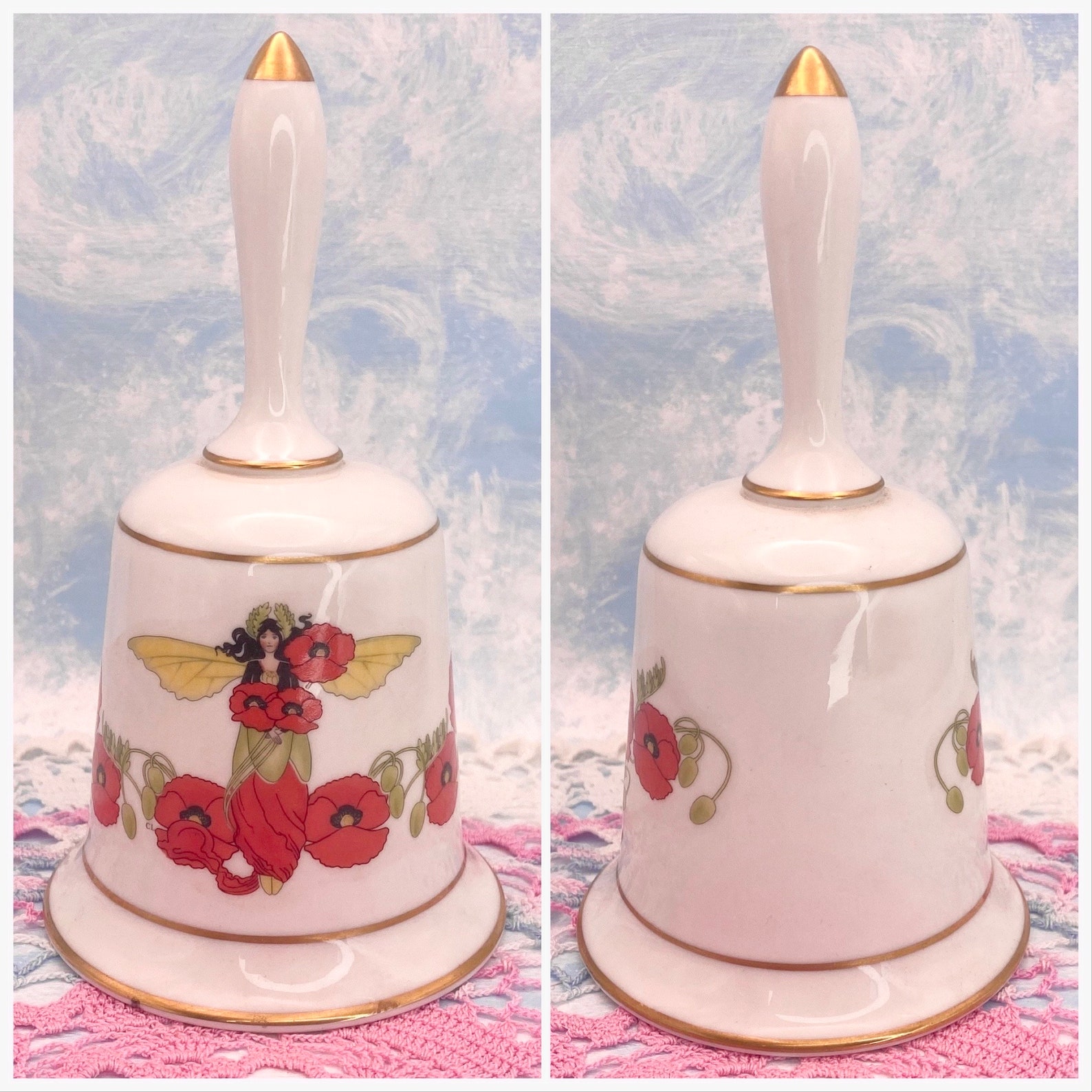 Porcelain Flower Fairy Bells Vintage 1979 Franklin Mint Collection - Etsy