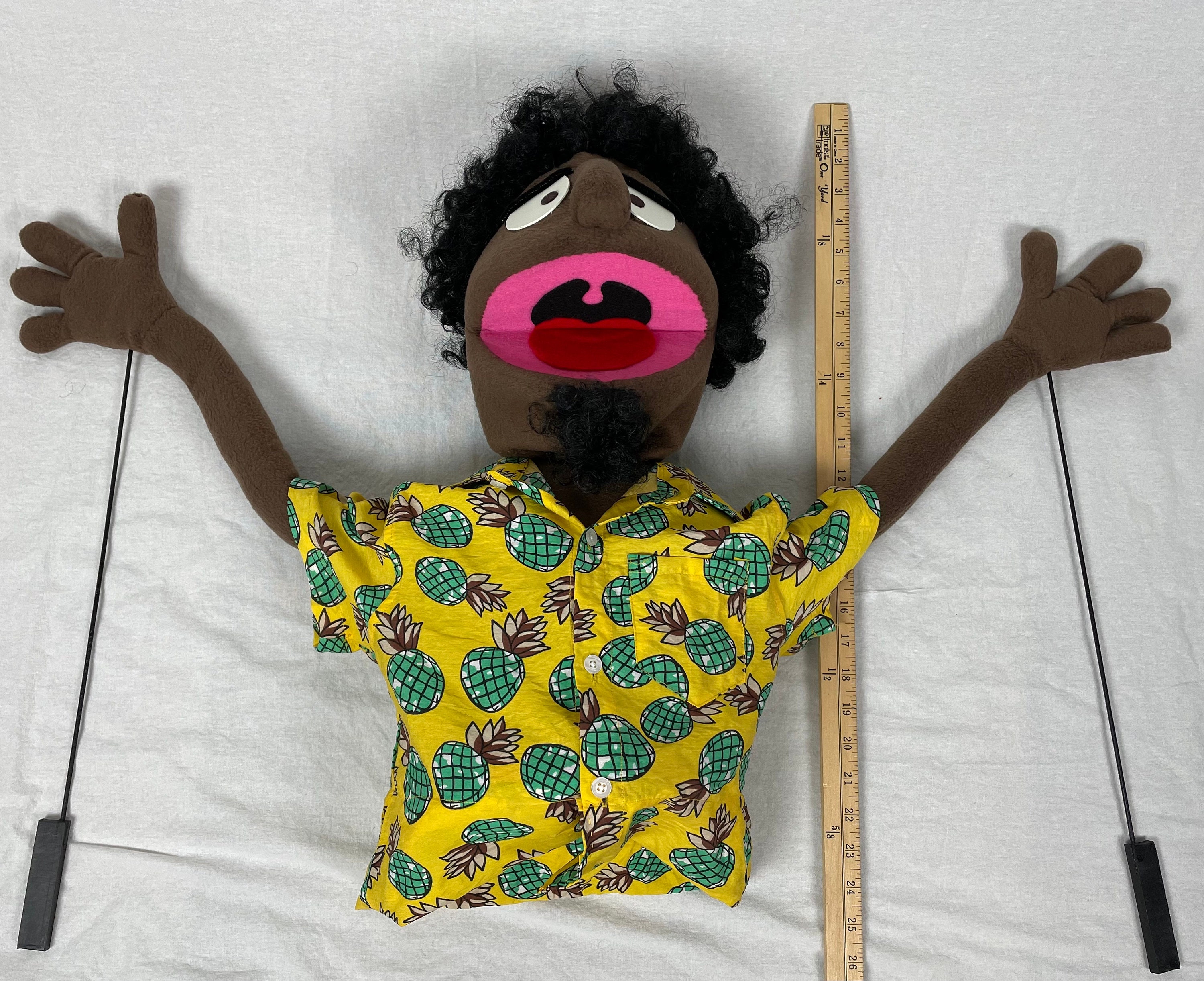 Black Guy With Afro and Hawaiian Shirt Puppet - Etsy