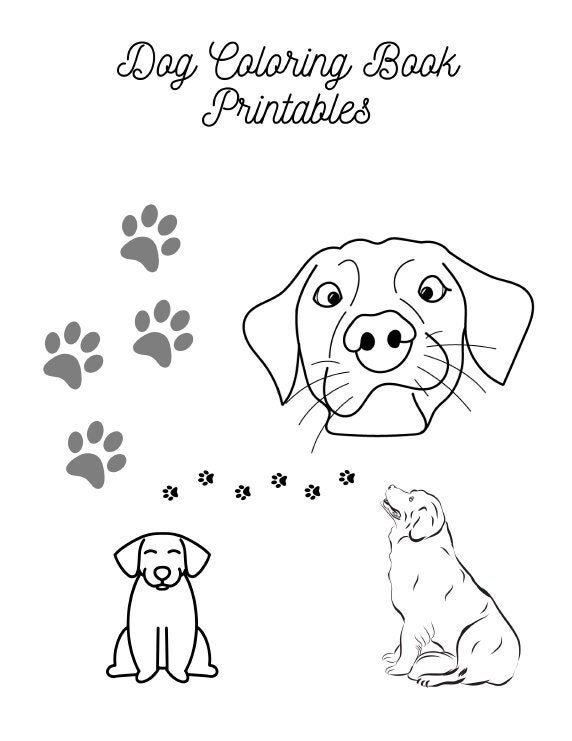 Dog Coloring Book - Etsy
