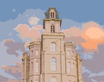 Salt Lake LDS Temple Paint by Numbers Kit, LDS Temple Art, LDS Temple ...