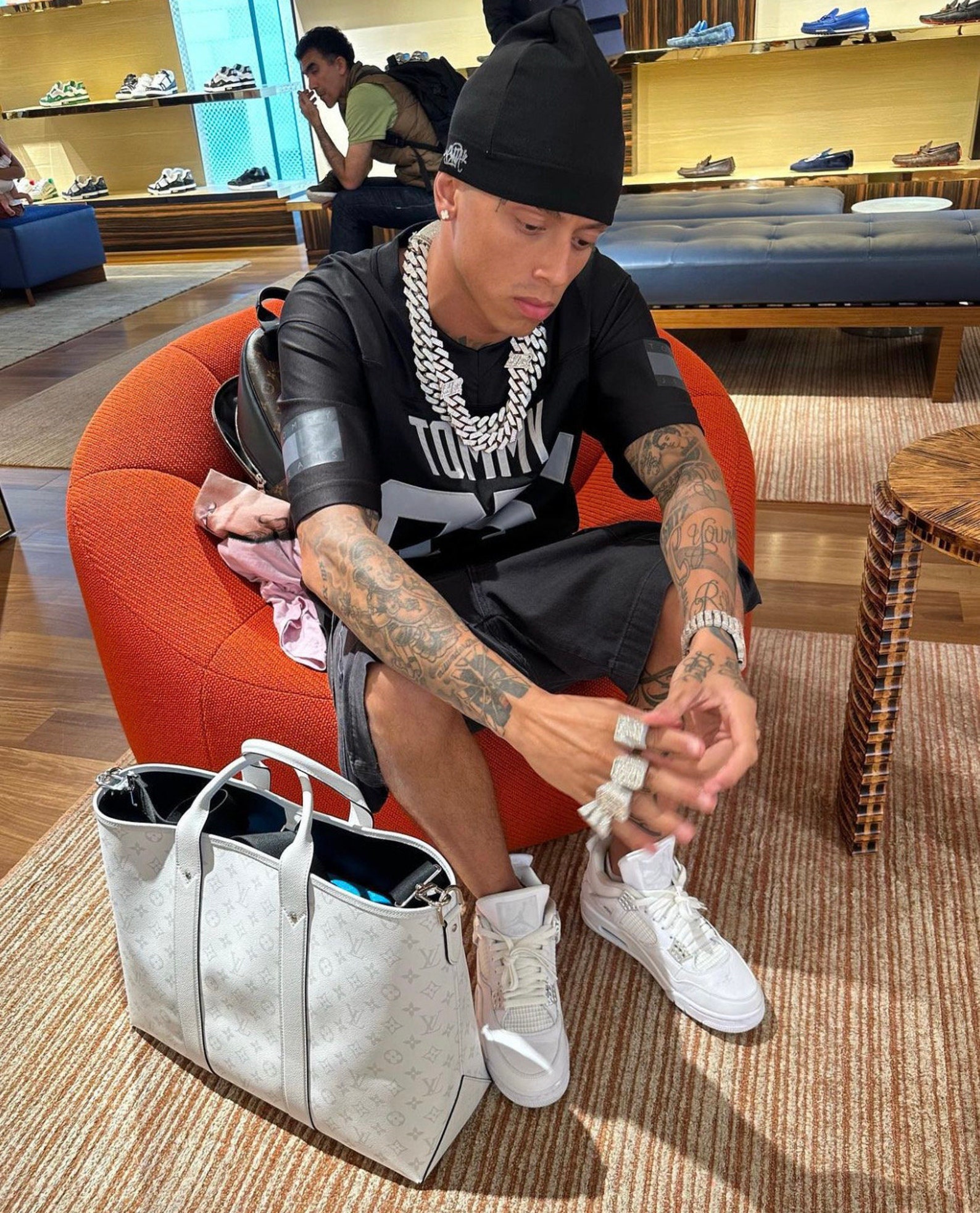 Original SYNA World Skully CAP, Central Cee Beanie Hat Black 100% ...