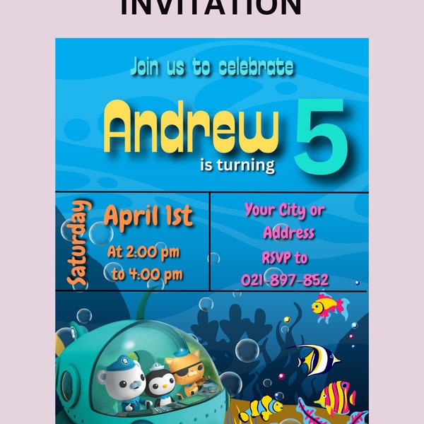 Octonauts Invitation - Etsy