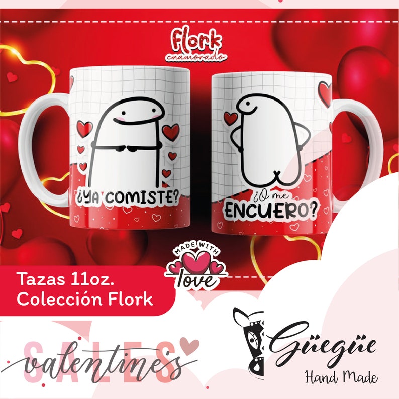 Taza Personalizada Flork Valentine Atrevido - Etsy