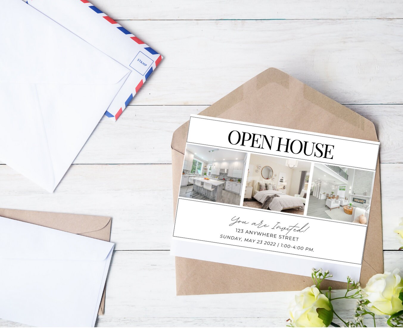 Postcard for Open House Realtor Marketing Comping Canva Template Open ...