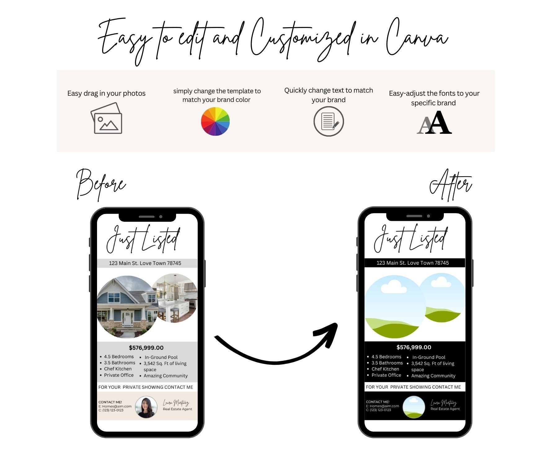 Textable Real Estate Marketing Templates Bundle Realtor Text CMA Update ...