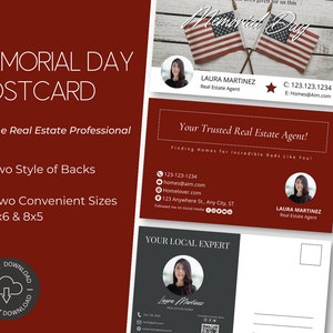 Memorial Day Real Estate Postcard, Real Estate Pop by Postcard, Agent ...