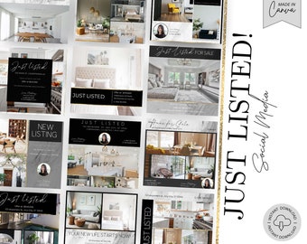 New Listing - Real Estate Canva Template - Etsy