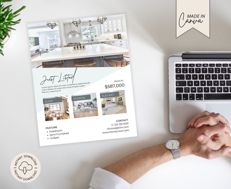 For Sale Home Flyer Template for Real Estate Agents Home Promotional ...