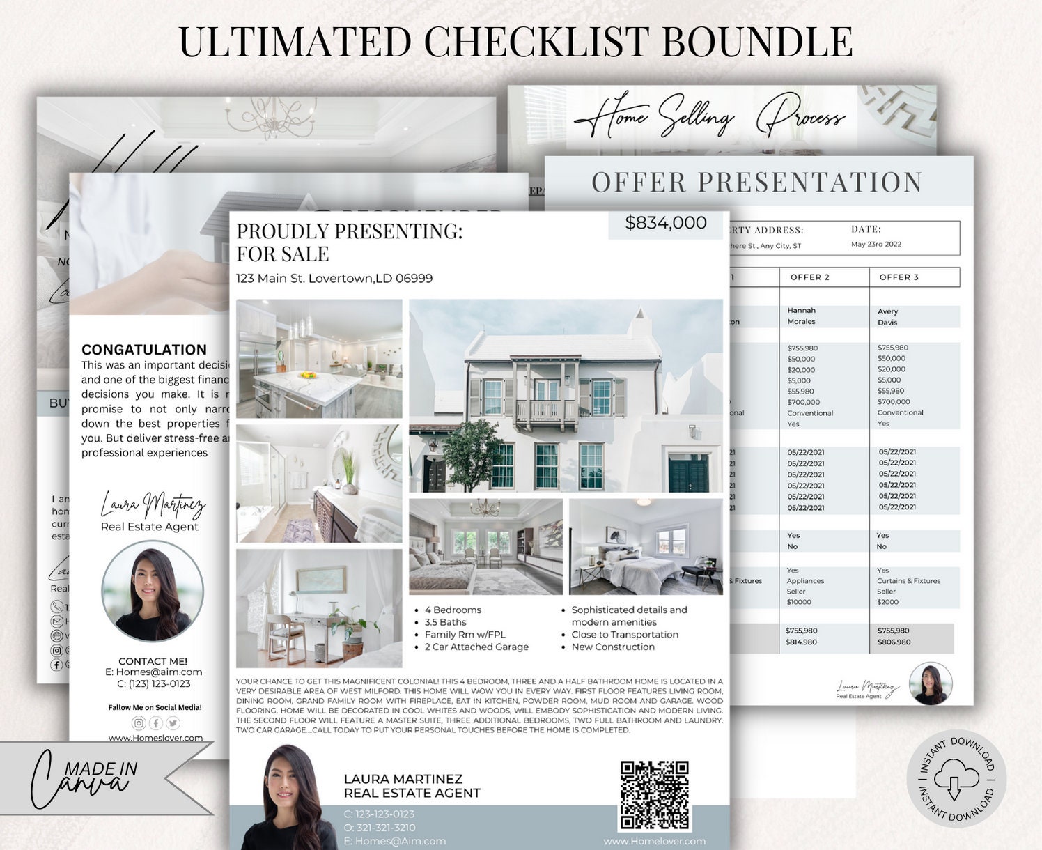 Checklists Package Bounded for Realtor Transactions Editable in Canva ...