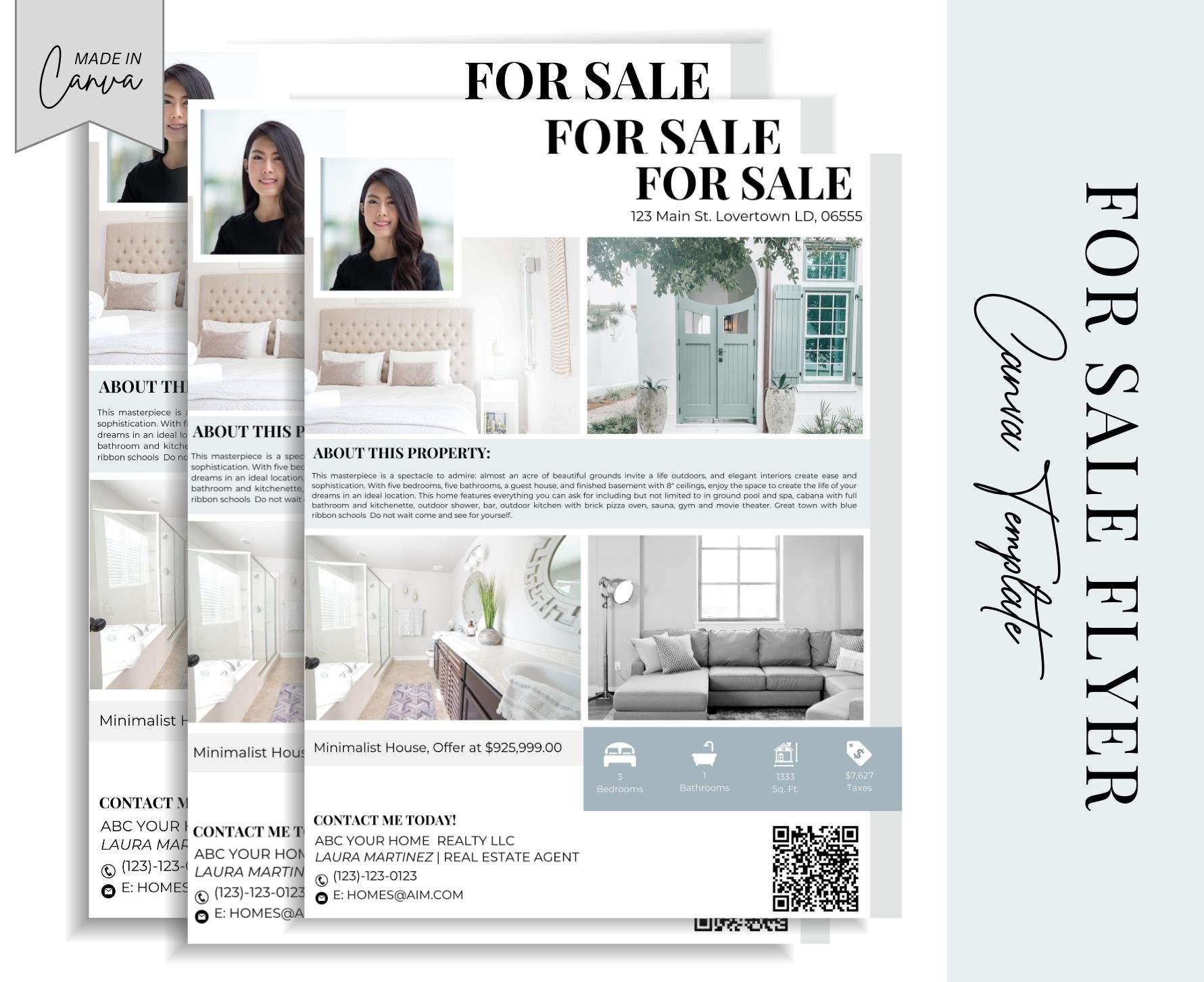 For Sale Home Flyer Template for Real Estate Agents Home Promotional ...