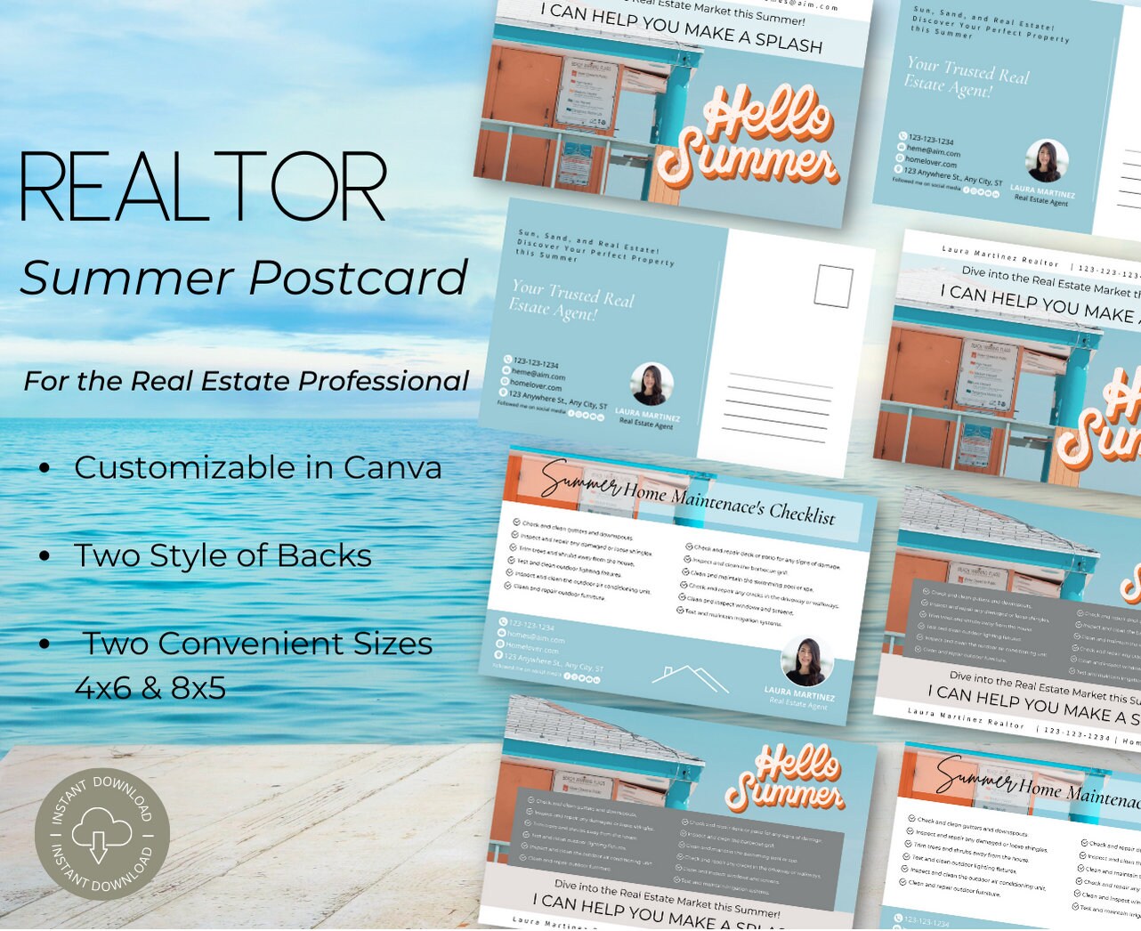 Real Estate Summer Postcard Realtor Hello Summer Card Realtor Farming ...