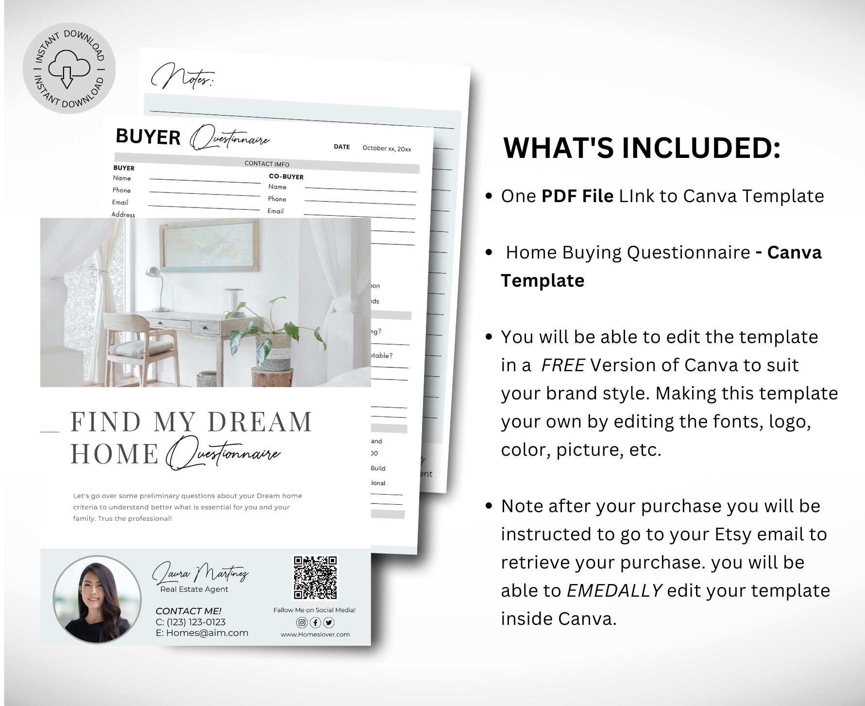 Real Estate Buyer Questionnaire New Client Information for House ...