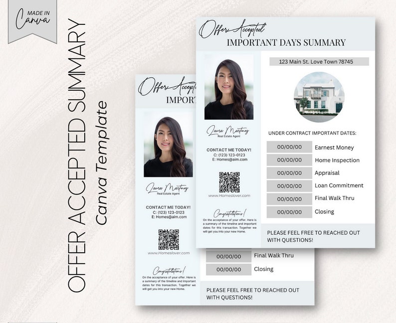 Buyer Offer Acceptance Timeline of Events Buyer Packet Buyer Flyer Real ...