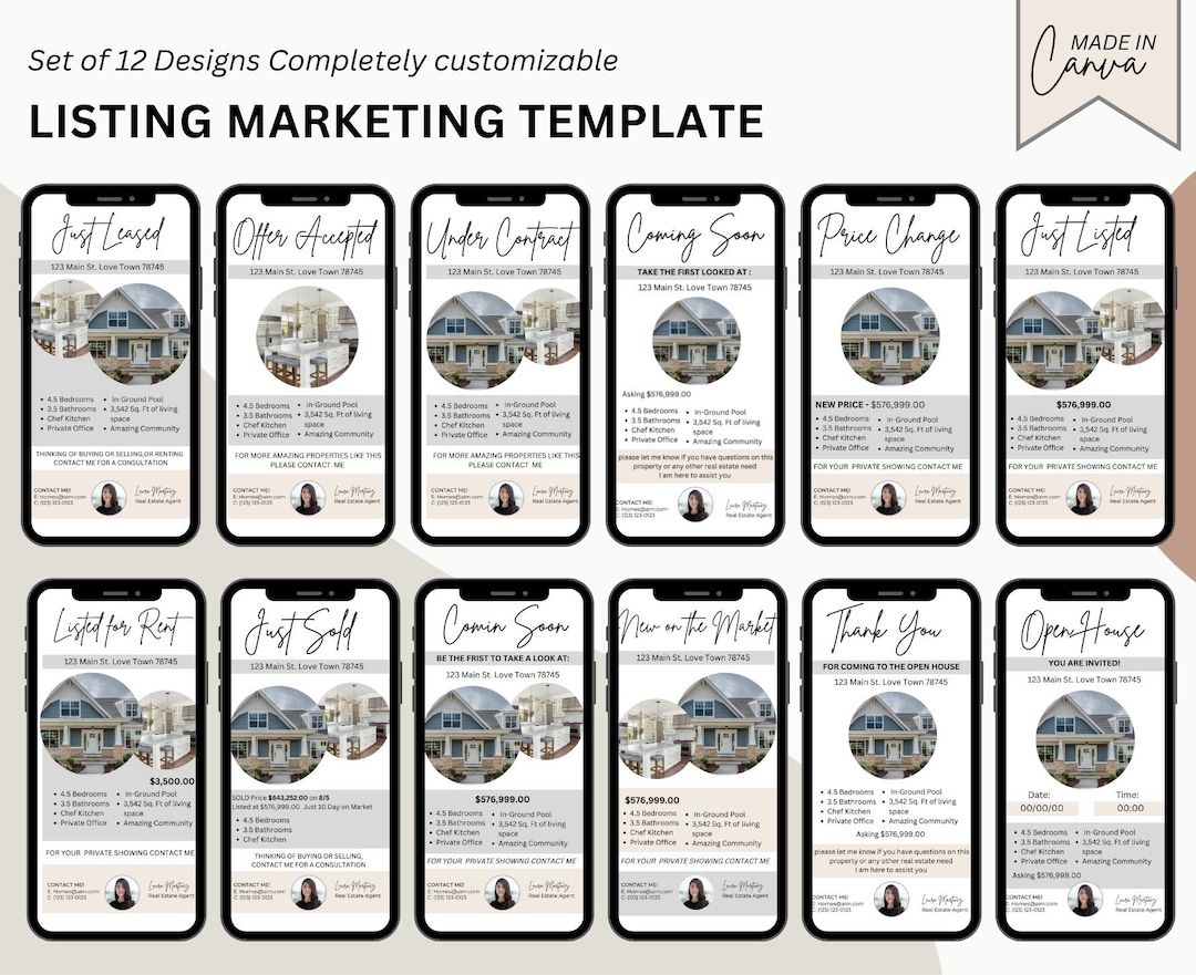 Listing Textable Real Estate Template for New Listings Template Real ...