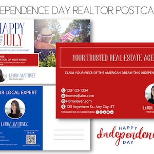 Real Estate 4th of July Postcard, Summer Postcard, Real Estate ...