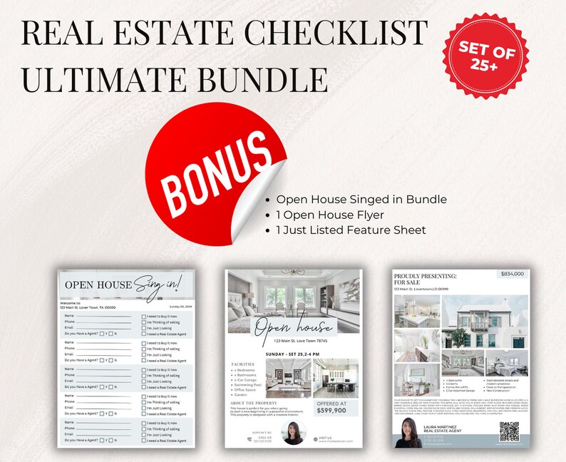 Checklists Package Bounded for Realtor Transactions Editable in Canva ...