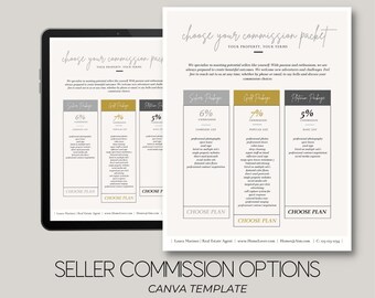 Real Estate Commission Sheet Template, Listing Presentation, Commission ...