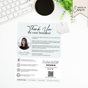 Client Review Request Flyer for Real Estate Agent Review Request Letter ...