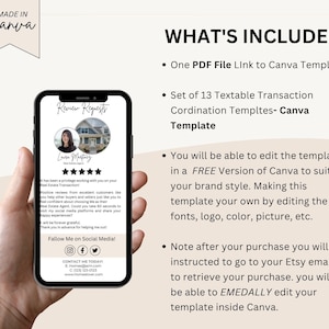 Realtor Real Estate Transaction Coordinator Templates Textable Canva ...