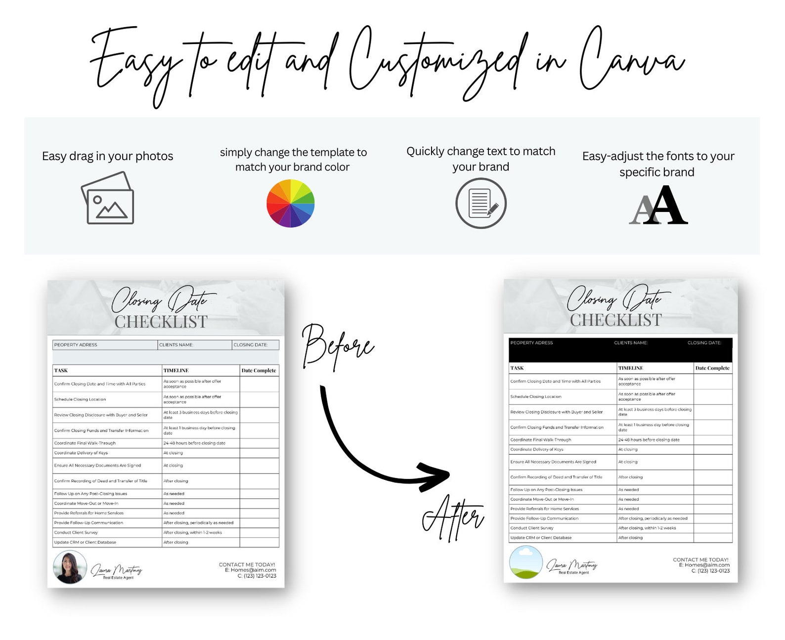 Closing Date Checklist Realtor Checklist Flyer Home Closing Date ...