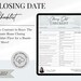 Closing Date Checklist Realtor Checklist Flyer Home Closing Date ...