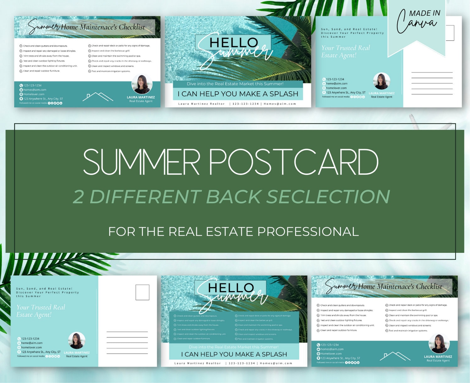 Real Estate Summer Postcard Realtor Hello Summer Card Realtor Farming ...