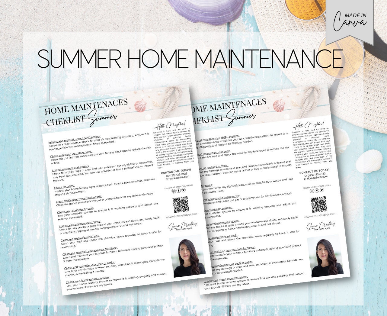 Summer Home Maintenances Checklist for Realtor Marketing Companying ...