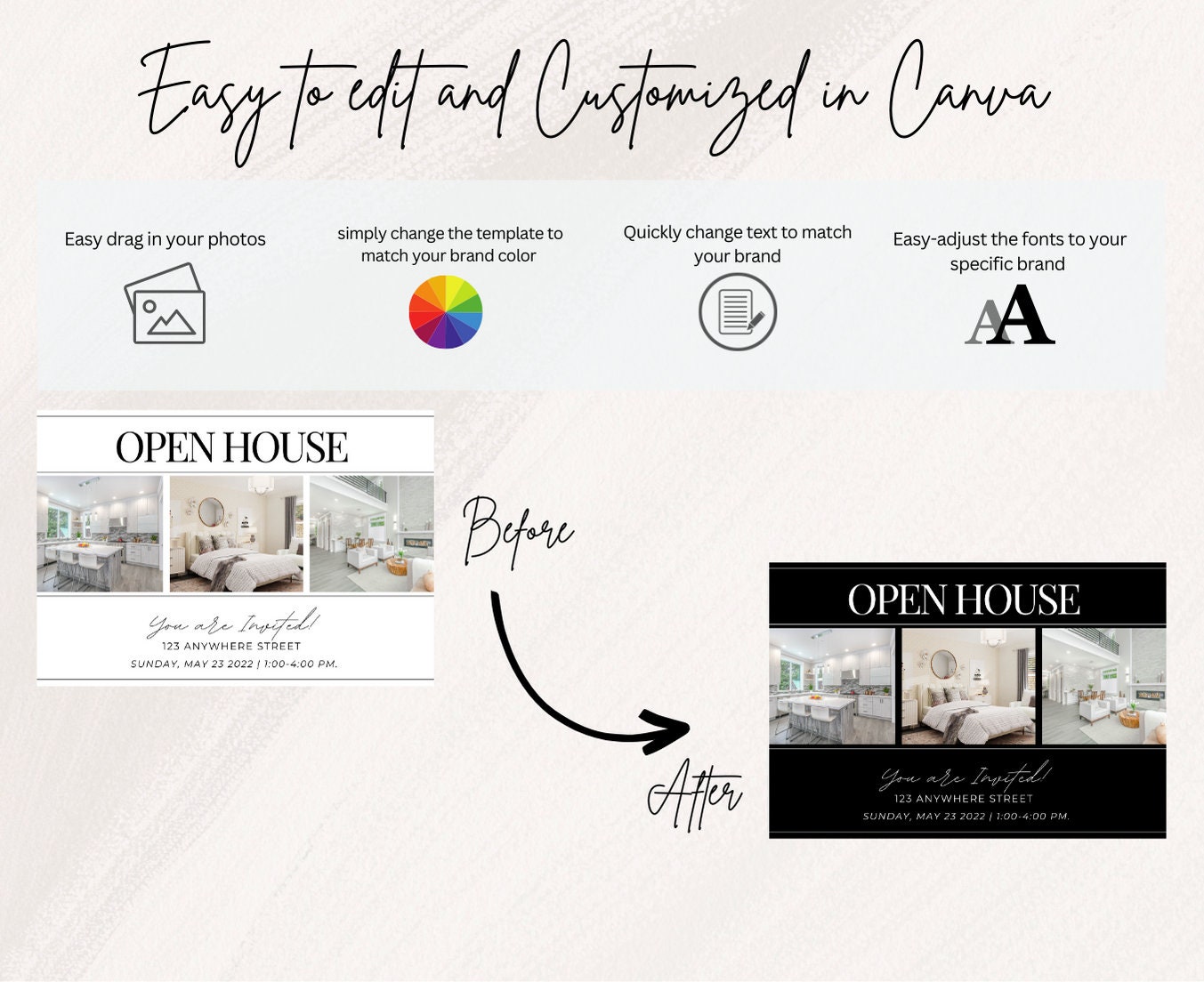 Postcard for Open House Realtor Marketing Comping Canva Template Open ...