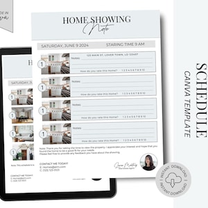 Real Estate Customizable Home Tour Schedule Realtor Flyer Design & High ...