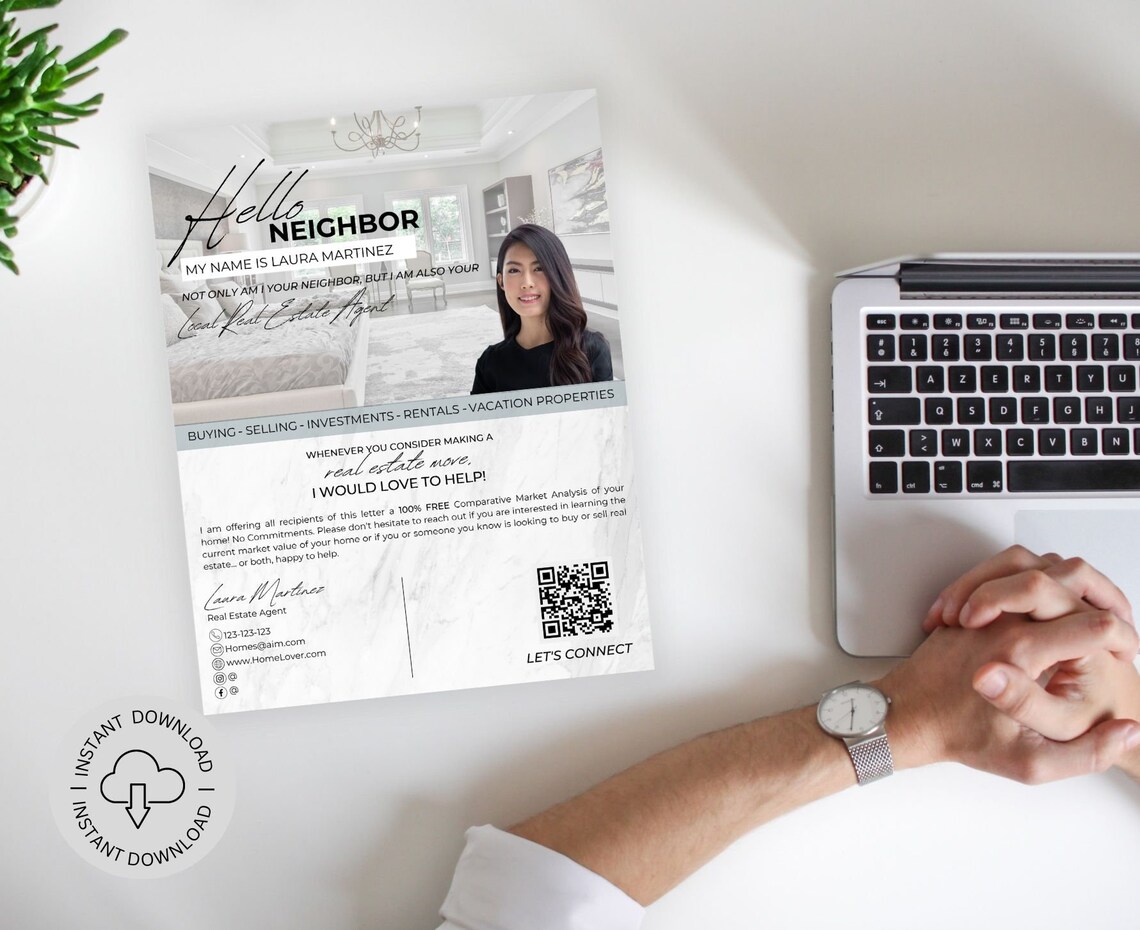Real Estate Introduction Flyer Marketing Canva Template Raeltor ...