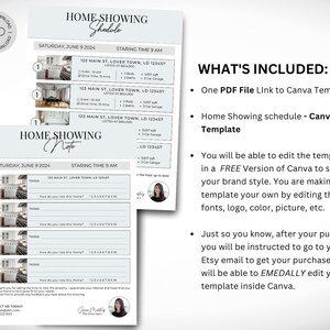 Real Estate Customizable Home Tour Schedule Realtor Flyer Design & High ...