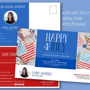 Real Estate 4th of July Postcard, Summer Postcard, Real Estate ...