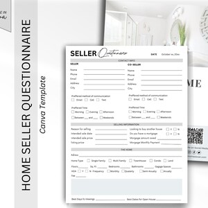 Listing Real Estate Agent Seller Questionnaire Consultation ...