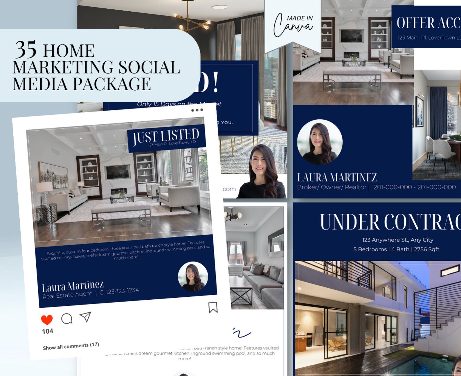 Real Estate Social Media Templates | Realtor Marketing, Instagram ...