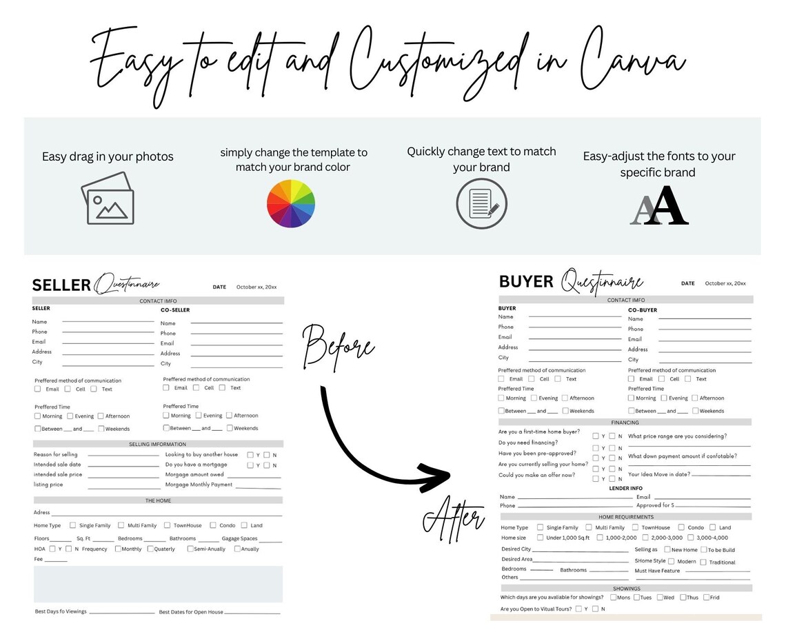 Listing Real Estate Agent Seller Questionnaire Consultation ...